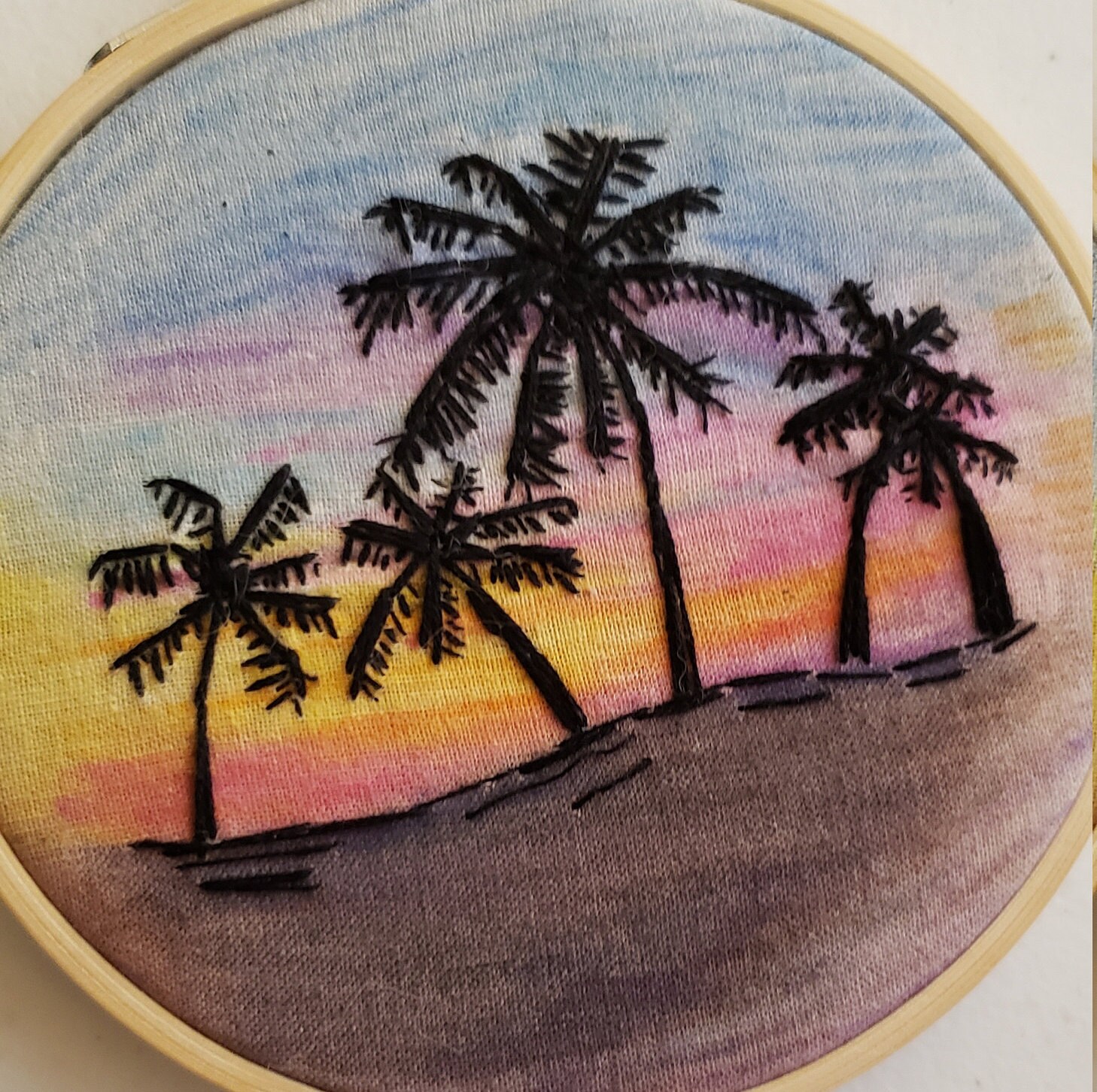 Palm Tree Embroidery, Beach Embroidery, Tropical Decor, LA Embroidery ...