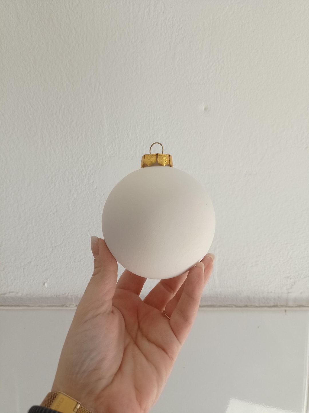 Terracotta Bisque Sphere to Decorate, Raw Christmas Ball Diameter 8 Cm ...