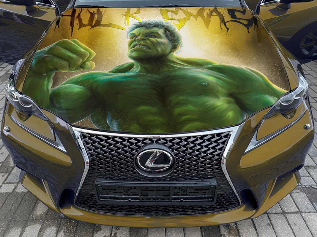 Incredible Hulk Car Hood Wrap Self Adhesive Vinyl Sticker Full Etsy
