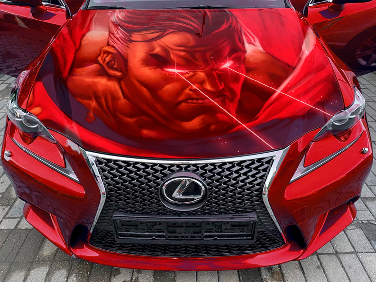 Superman Car Hood Wrap Self-adhesive Vinyl Sticker Full Color | Etsy