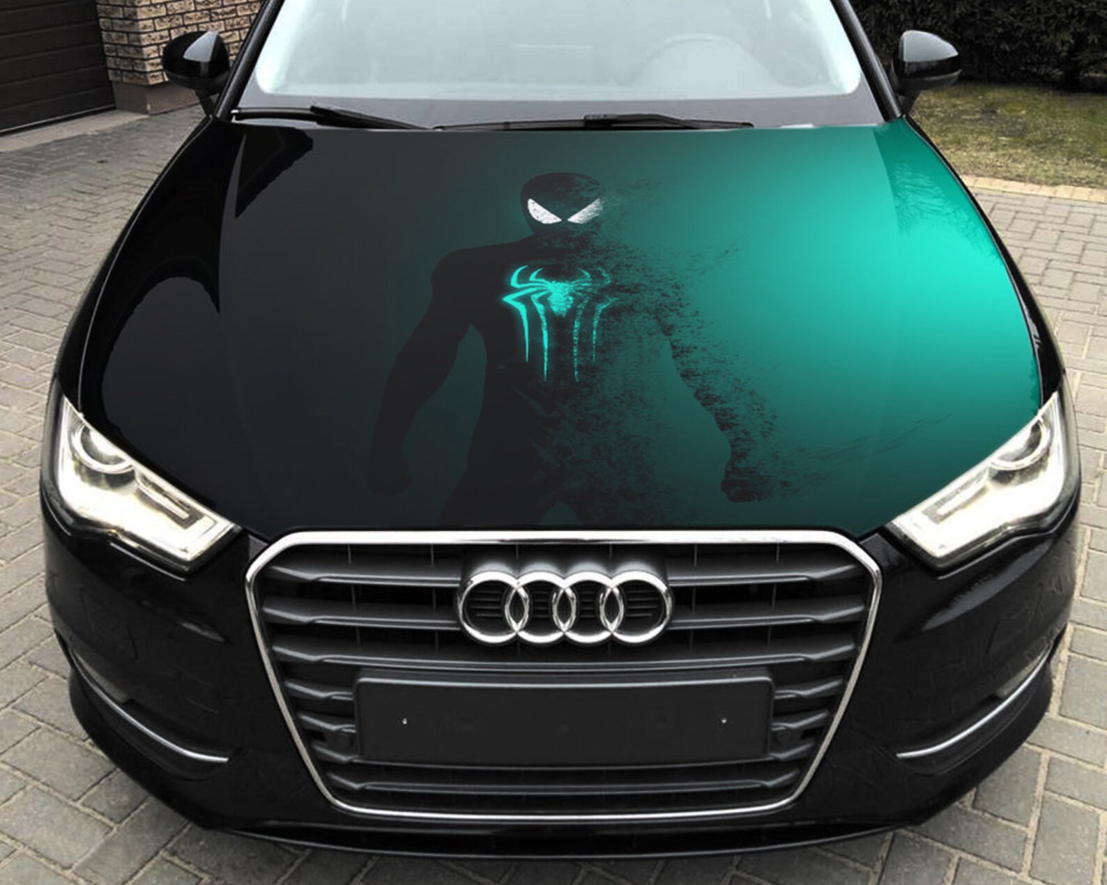 Spider-man Car Hood Wrap Self-adhesive Vinyl Sticker Full | Etsy