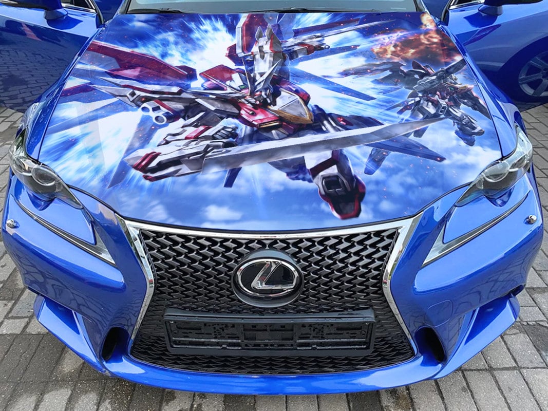 Mobile Suit Gundam Car Hood Wrap Self Adhesive Vinyl Sticker Etsy