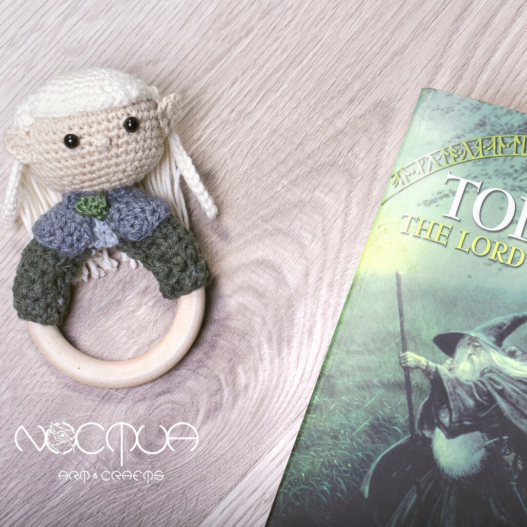 Elf Crochet Rattle - Legolas Inspired Elf Baby Plushie - Lotr Fantasy ...