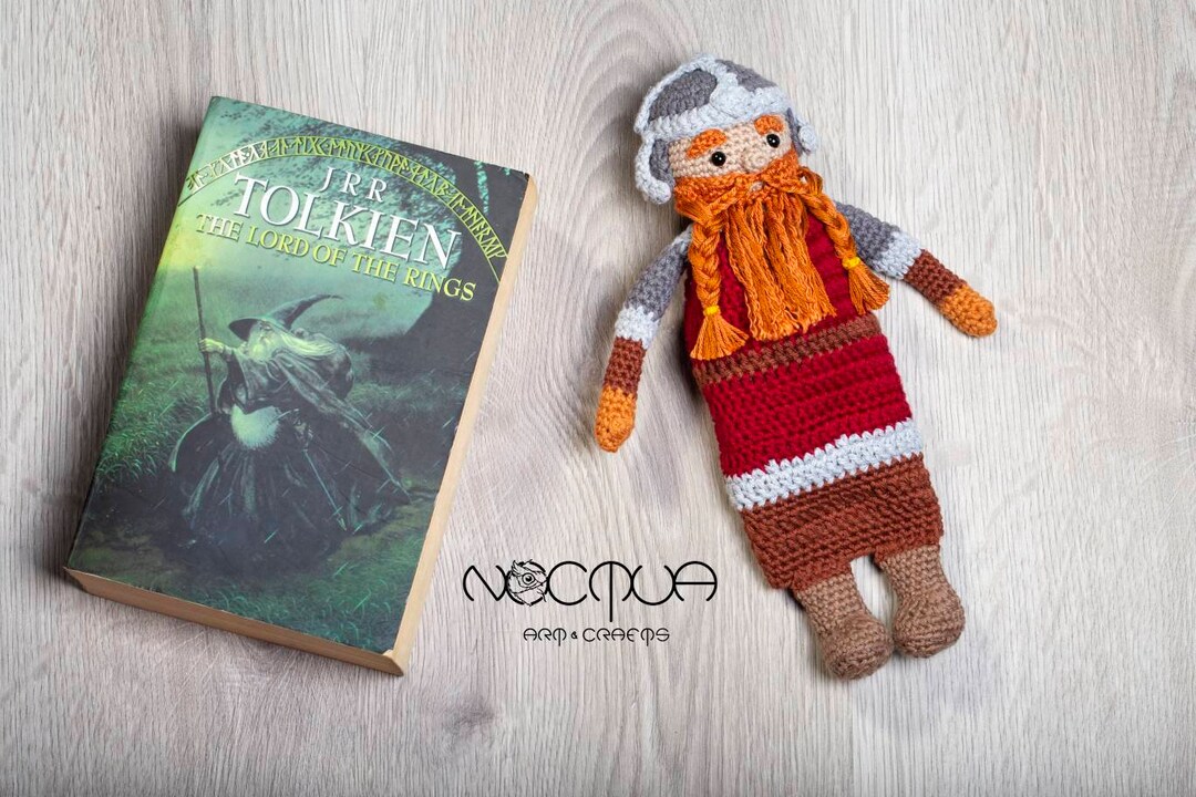 Dwarf Warrior Plushie - Ragdoll With Heating Pillow - Dwarf Amigurumi ...