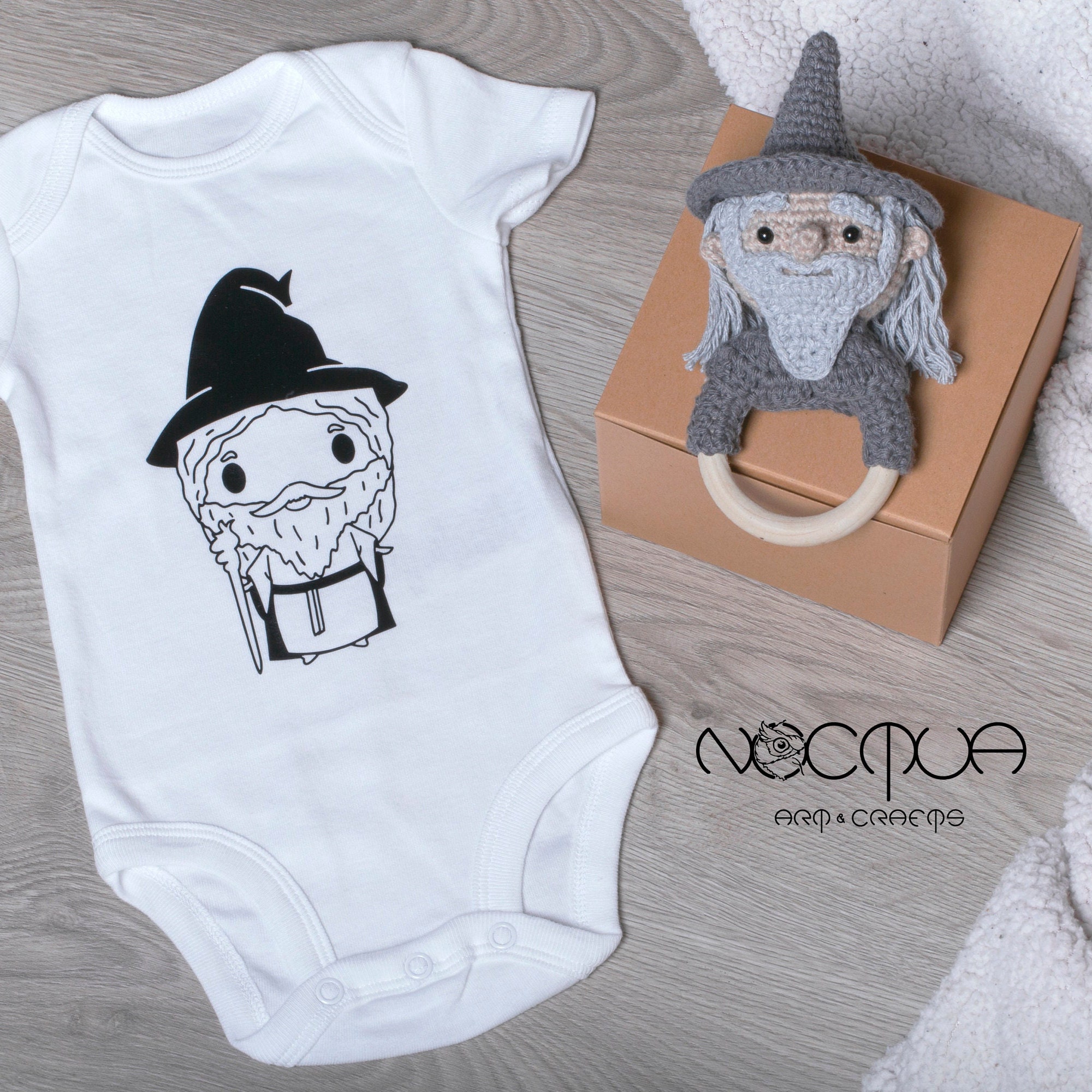Small Adventurer Crochet Gift Set - Baby Bodysuit and Rattle Babyshower ...