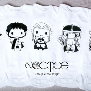 LOTR Nursery Gift Set Baby Bodysuit and Rattle Babyshower Idea Baby ...