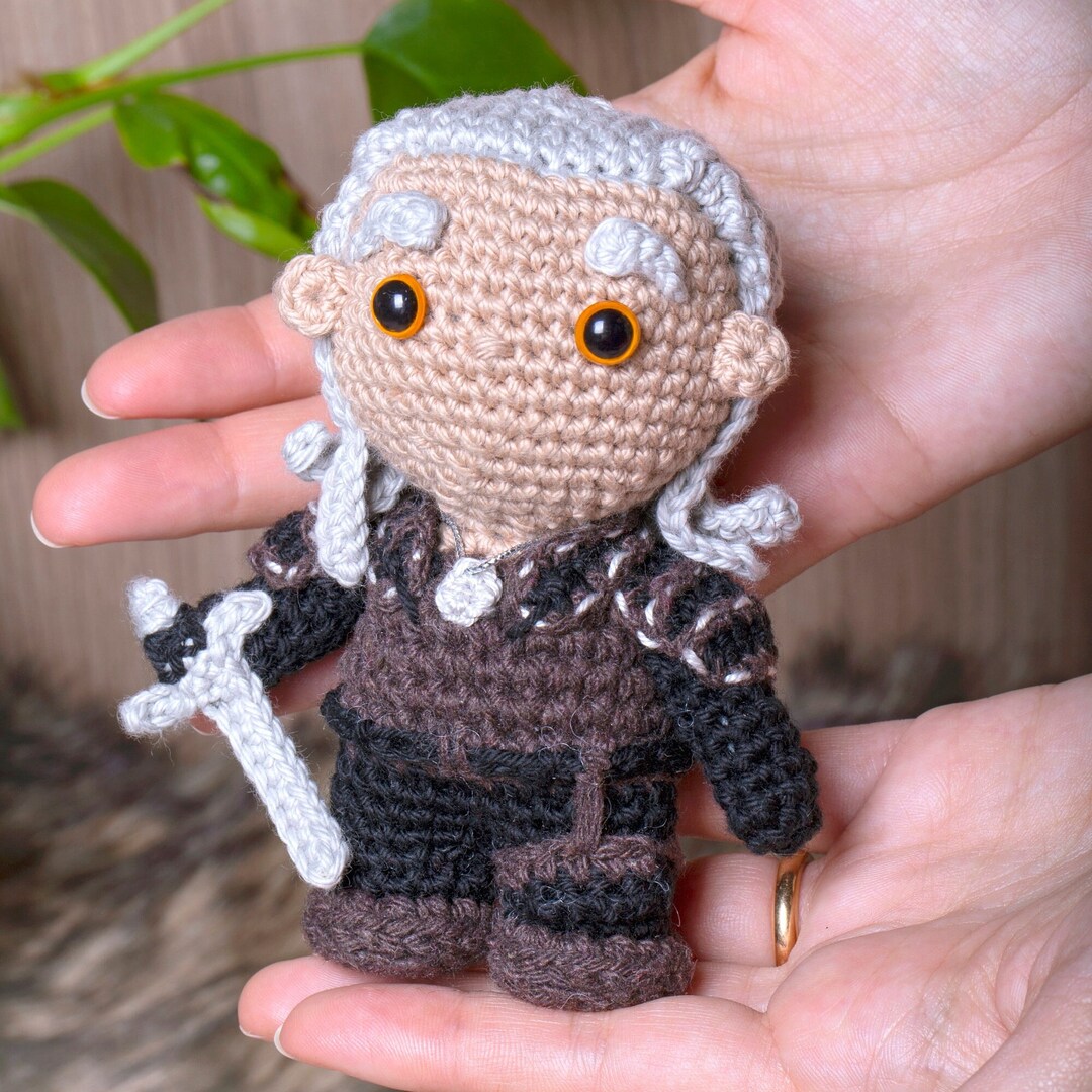 The Witcher Inspired Amigurumi Crochet Doll Geralt of Rivia Inspired ...