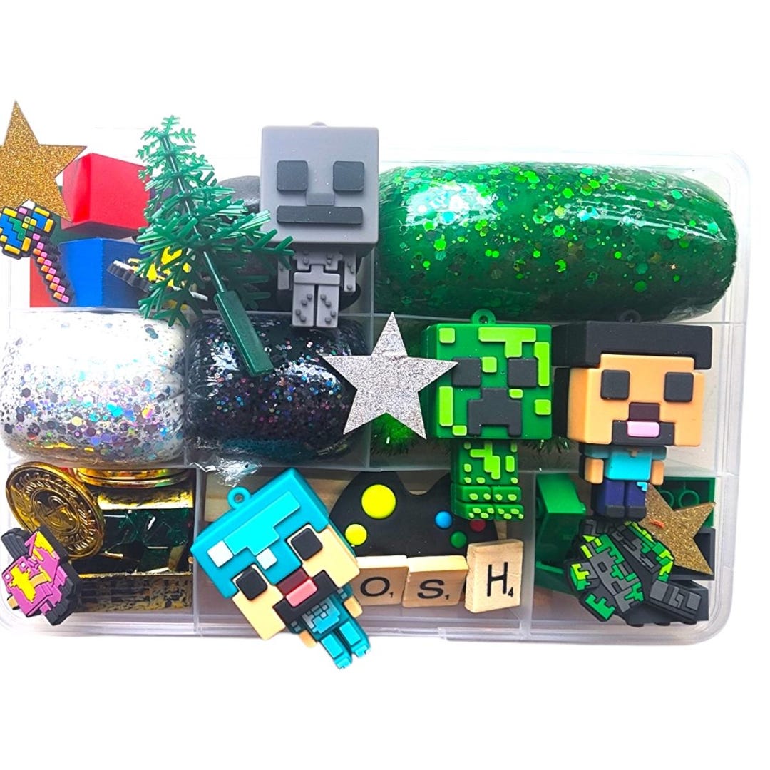 Mine Craft Playdough Kit, Minecraft Birthday Gift, Preschool Christmas ...