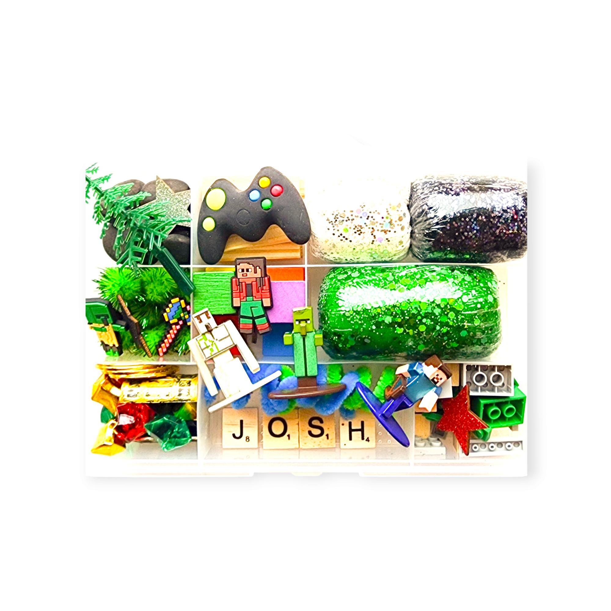 Mine Craft Playdough Kit, Minecraft Birthday Gift, Preschool Christmad ...