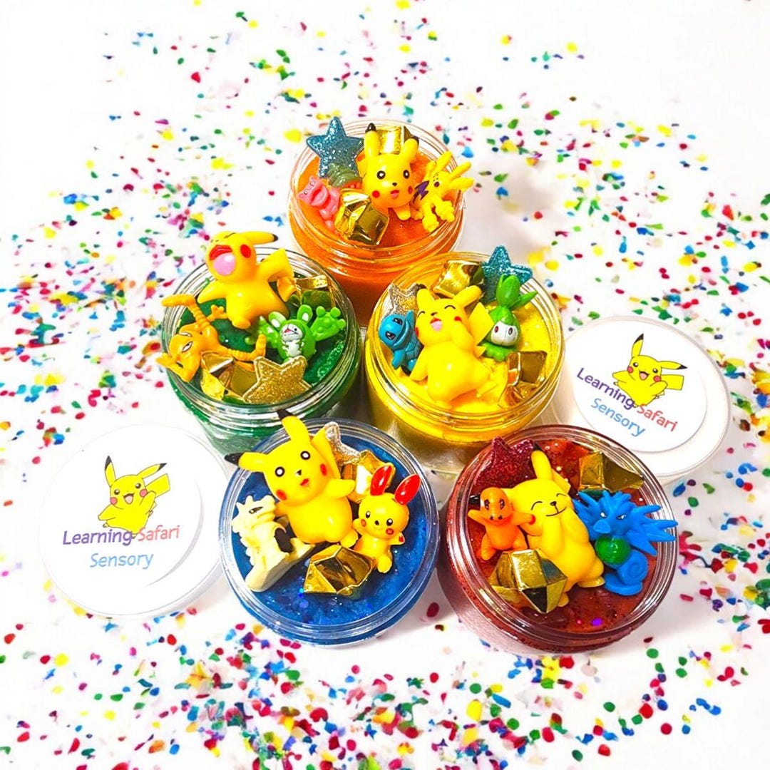 Pokemon Playdough Party Favor, Playdough Jar, Kids Birthday Gift, Kid ...