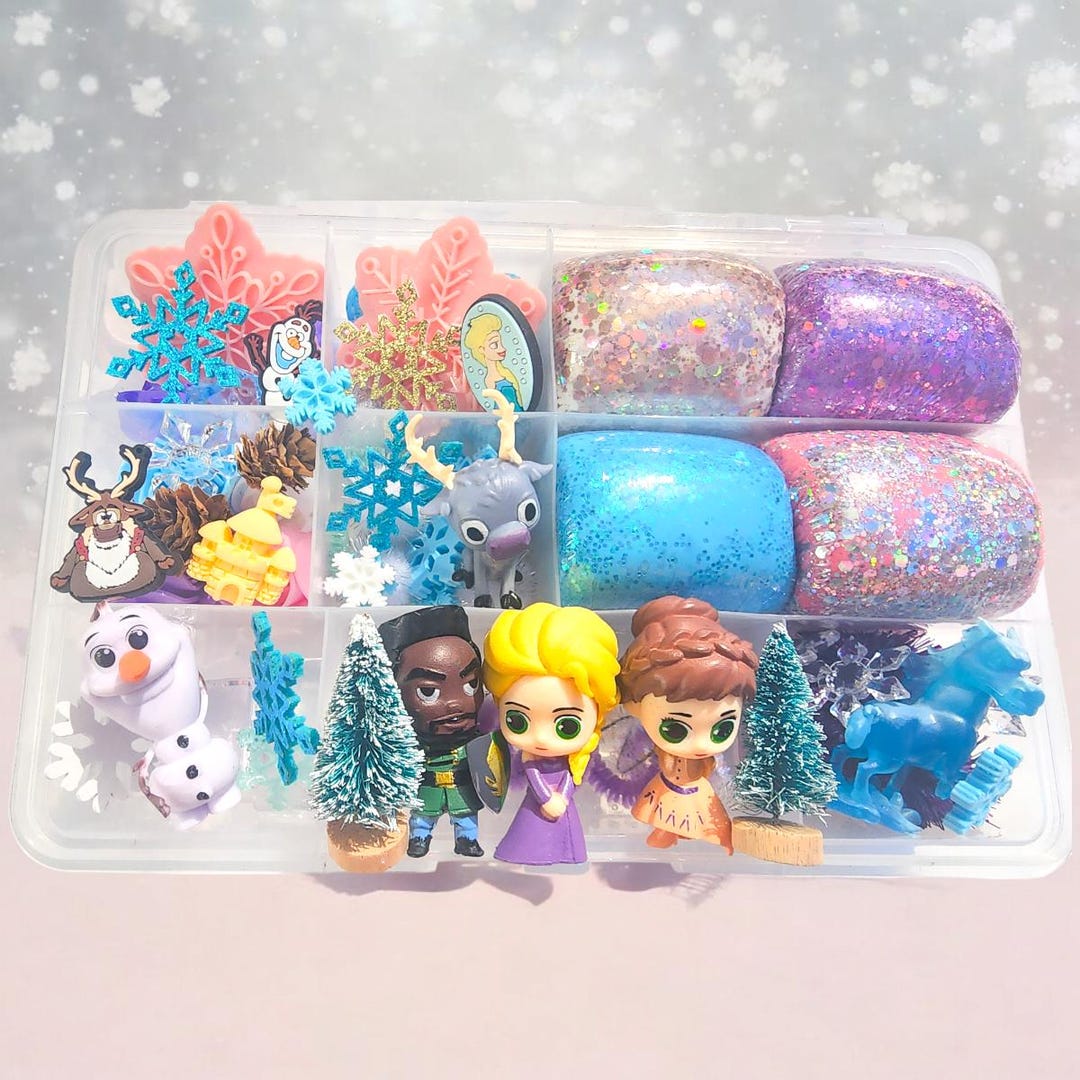 Snow Princess Playdough Kit, Winter Wonderland Sensory Bin, Toddler ...