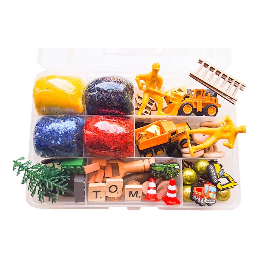 Construction Playdough Kit, Construction Playdough Box, Kids Birthday ...