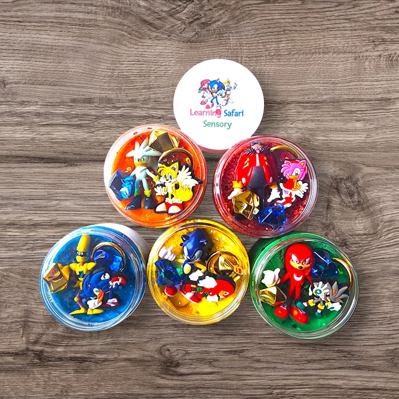 Sonic Playdough Party Favor, Playdough Jar, Kids Birthday Gift, Kid ...