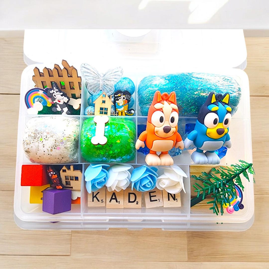 Blue Dog Playdough Kit, Blue Sensory Bin, Preschool Christmas Gift ...