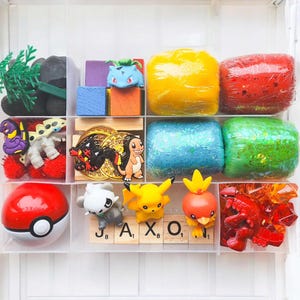 Pokemon Playdough Kit, Gamer Sensory Bin Gift, Kids Birthday Gift ...