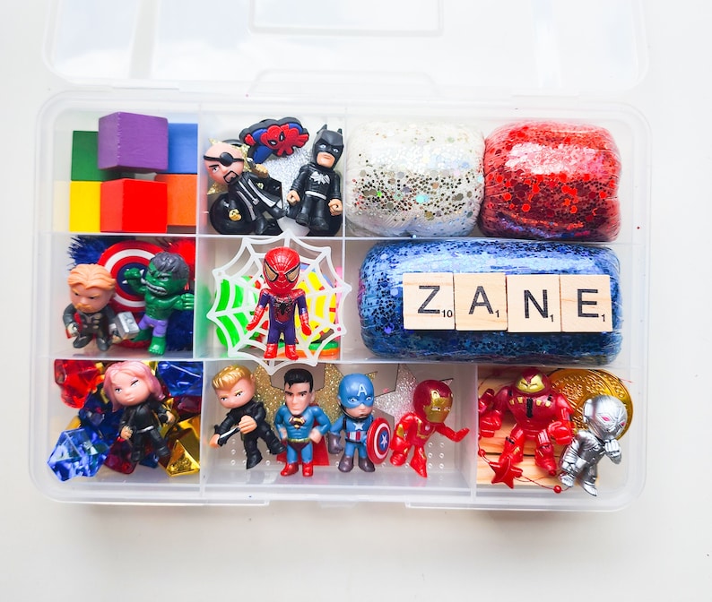 Superhero Playdough Kit, Gamer Sensory Kit, Kids Superhero Easter Gift ...