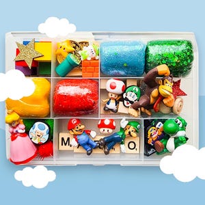 Mario & Luigi Playdough Kit, Playdough Box, Mario Sensory Bin ...