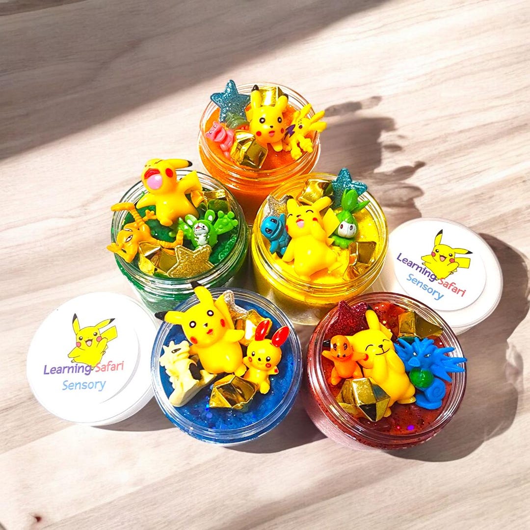 Pokemon Playdough Party Favor, Playdough Jar, Kids Birthday Gift, Kid ...