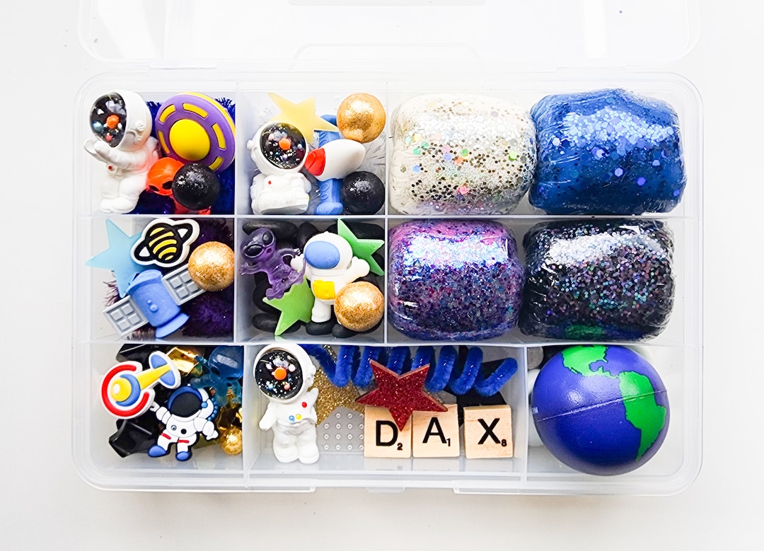 Space Playdough Kit, Playdough Box, Kids Activity Box, Sensory Bin ...