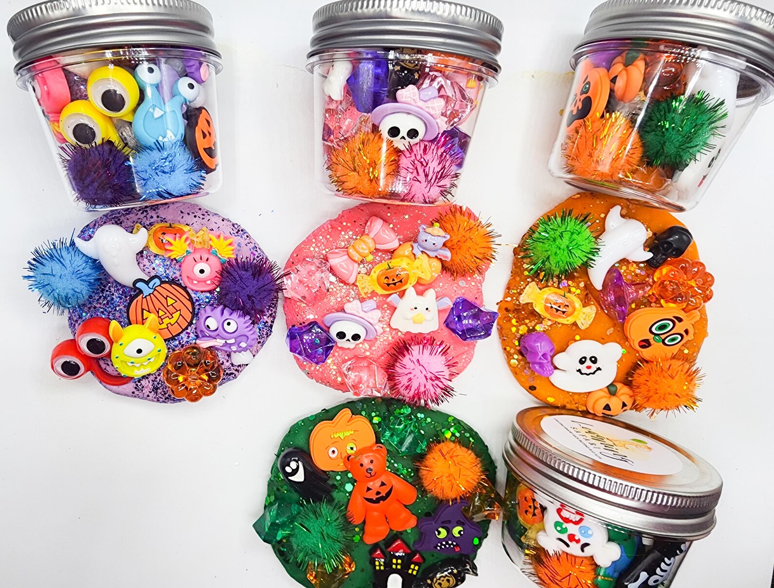 Halloween TO-GO Playdough Jar, Halloween Party Favor, Kid Birthday ...