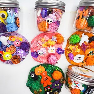 Halloween TO-GO Playdough Jar, Halloween Party Favor, Kid Birthday ...