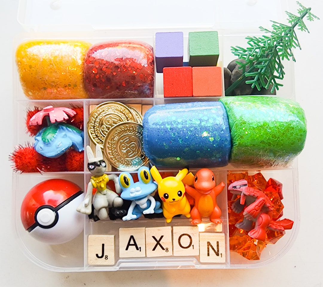 Pokemon Playdough Kit Gamer Sensory Bin Kids Activity Box - Etsy