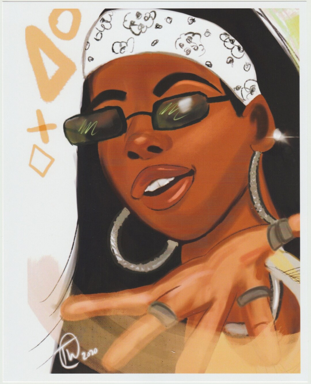 Aaliyah Tribute Art 8x10" Print by Taylor's Comics - Etsy