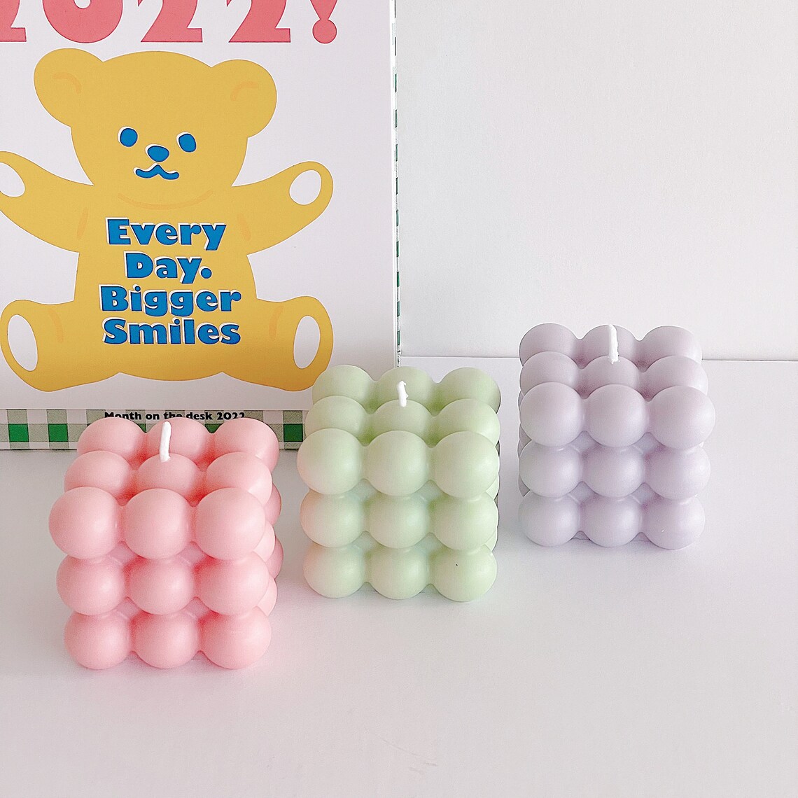 Bubble Candle Bubble Cube Candle Pastel Bubble Candle Home - Etsy