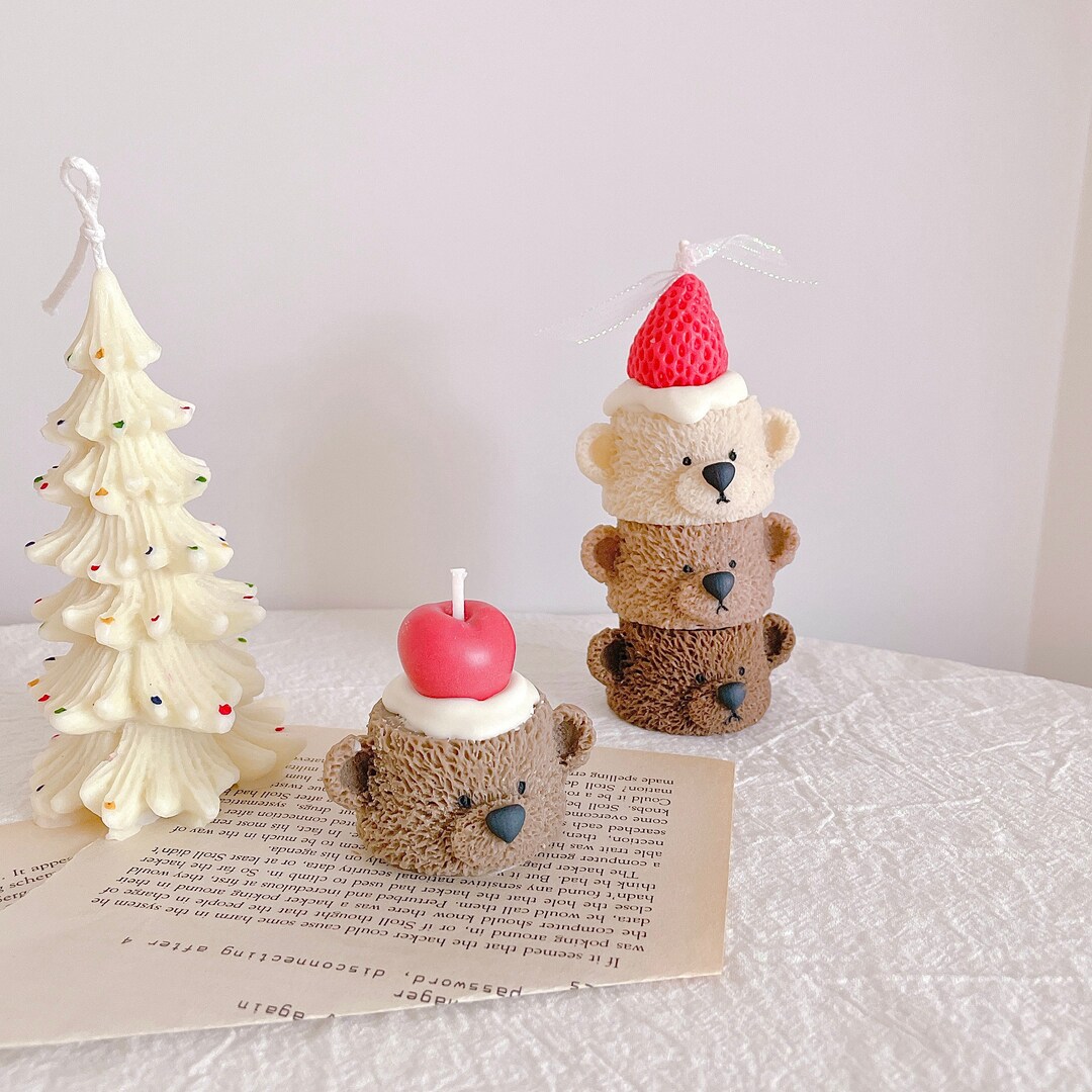 Bear Stack Candle, Cute Bear Candle, Decor Candle, Christmas Gift, 100% ...