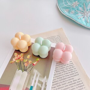 Small Bubble Cube Candle: Handmade Soy Wax Decor Candle - Etsy
