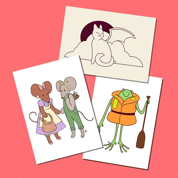 Friendly Critters Digital Prints Bundle | Etsy