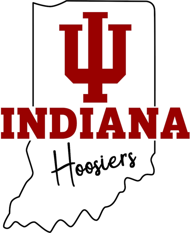 IU Indiana University Logos Basketball Football College | Etsy