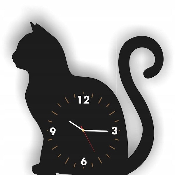 Cat Wall Clock - Etsy