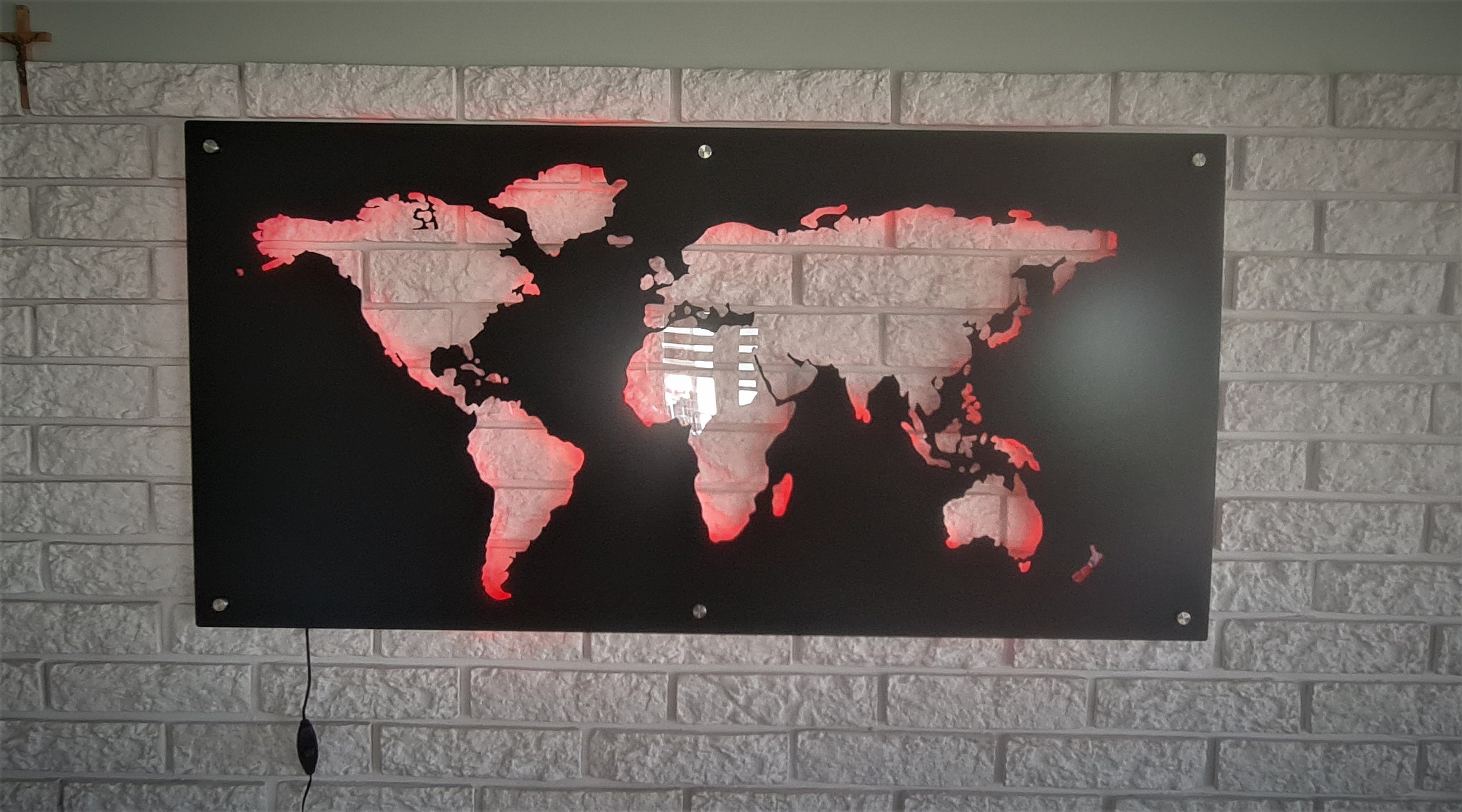RGB LED Illuminated Map Gift - Etsy