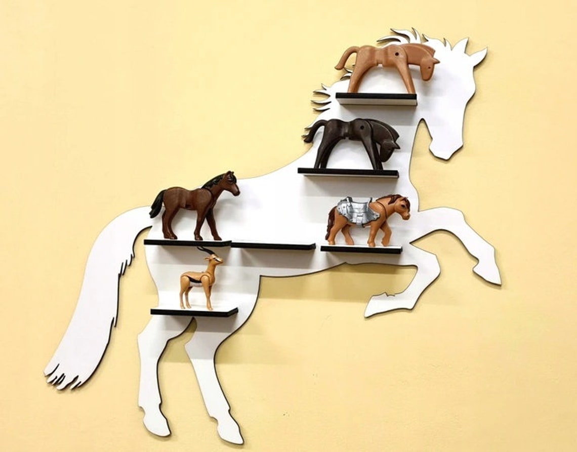Shelf Bookcase Horse Horse for Figurines Horses Ponies PB | Etsy