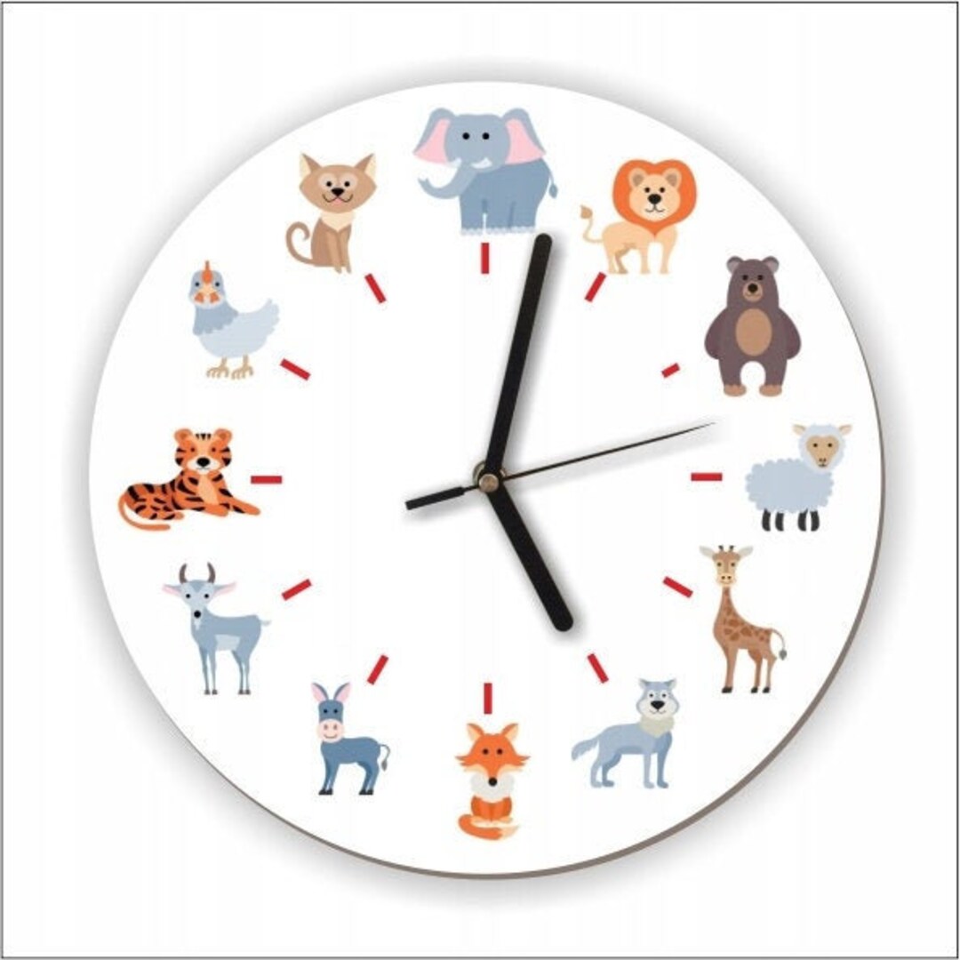 Reloj de pared león jirafa elefante zorro oso tigre lobo - Etsy España