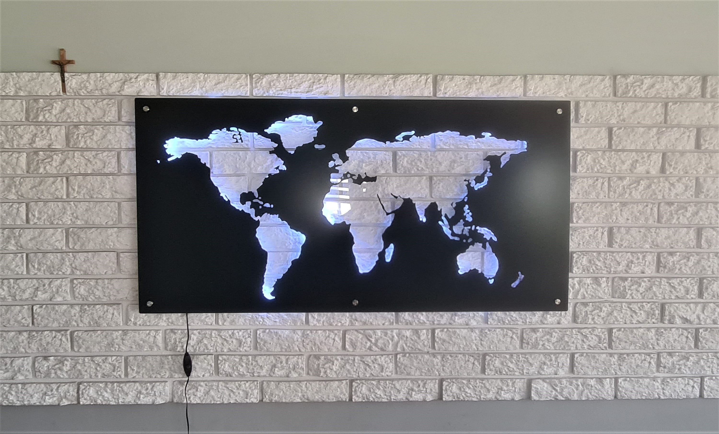 RGB LED Illuminated Map Gift - Etsy