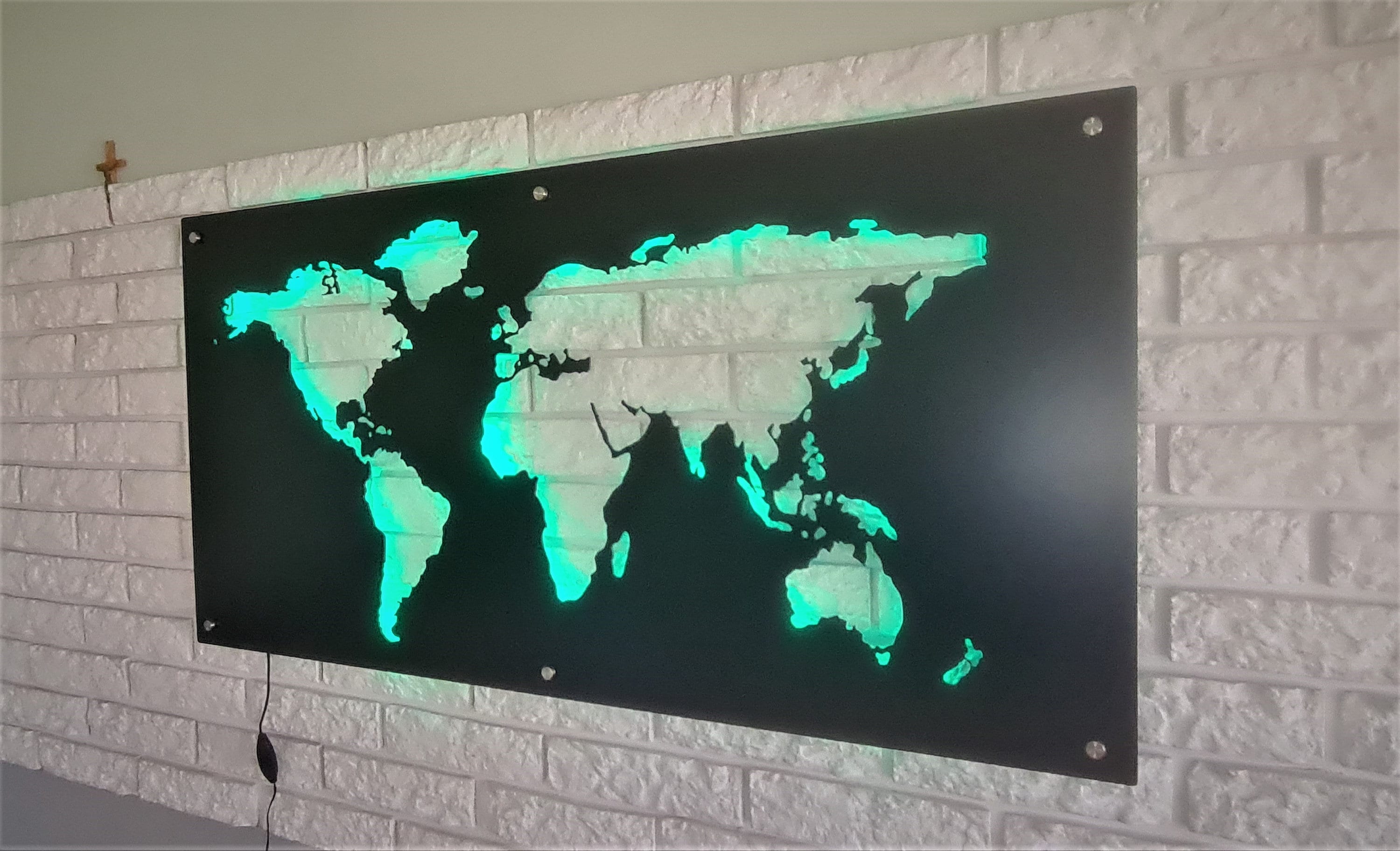 RGB LED Illuminated Map Gift - Etsy