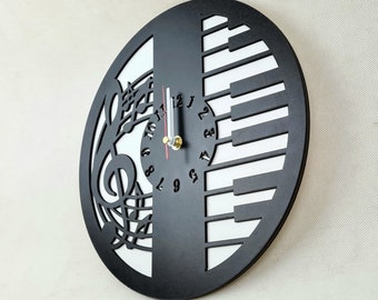 Music Notes Wall Clock - Etsy