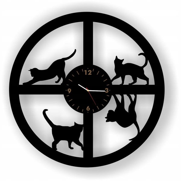 Cat Wall Clock - Etsy