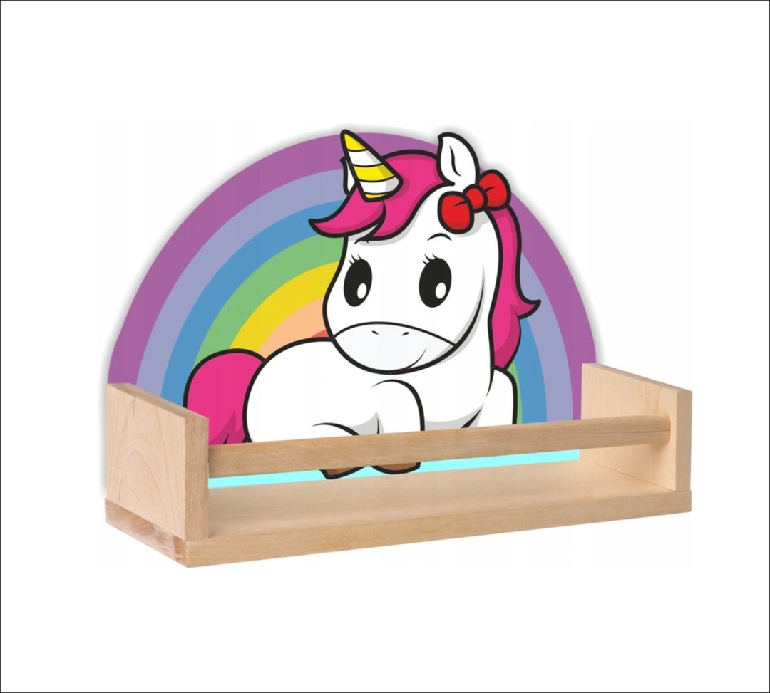 Wooden Shelf Pony Unicorn Rainbow Cloud - Etsy