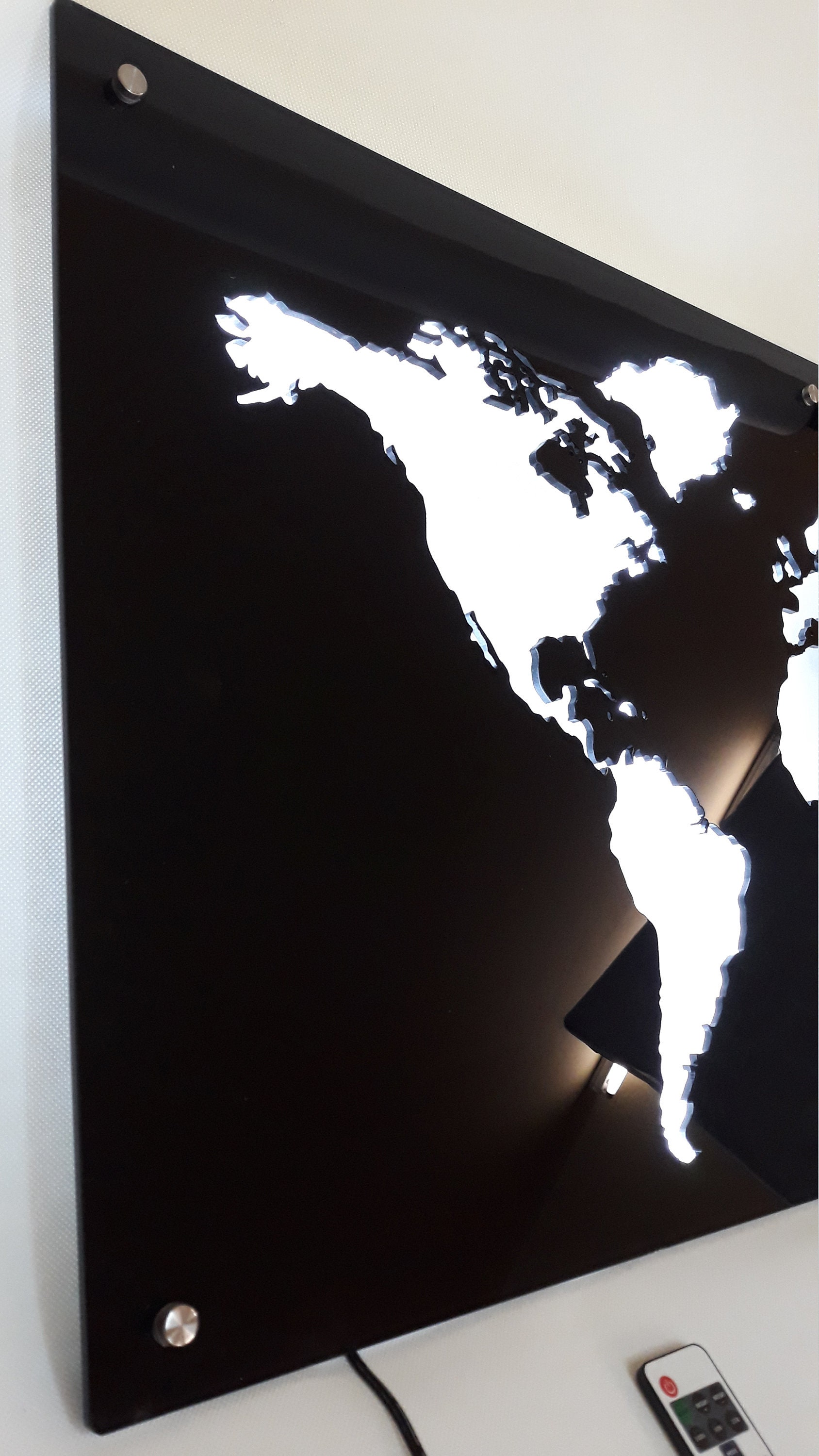 Illuminated 3D World Map LED Gift Idea - Etsy