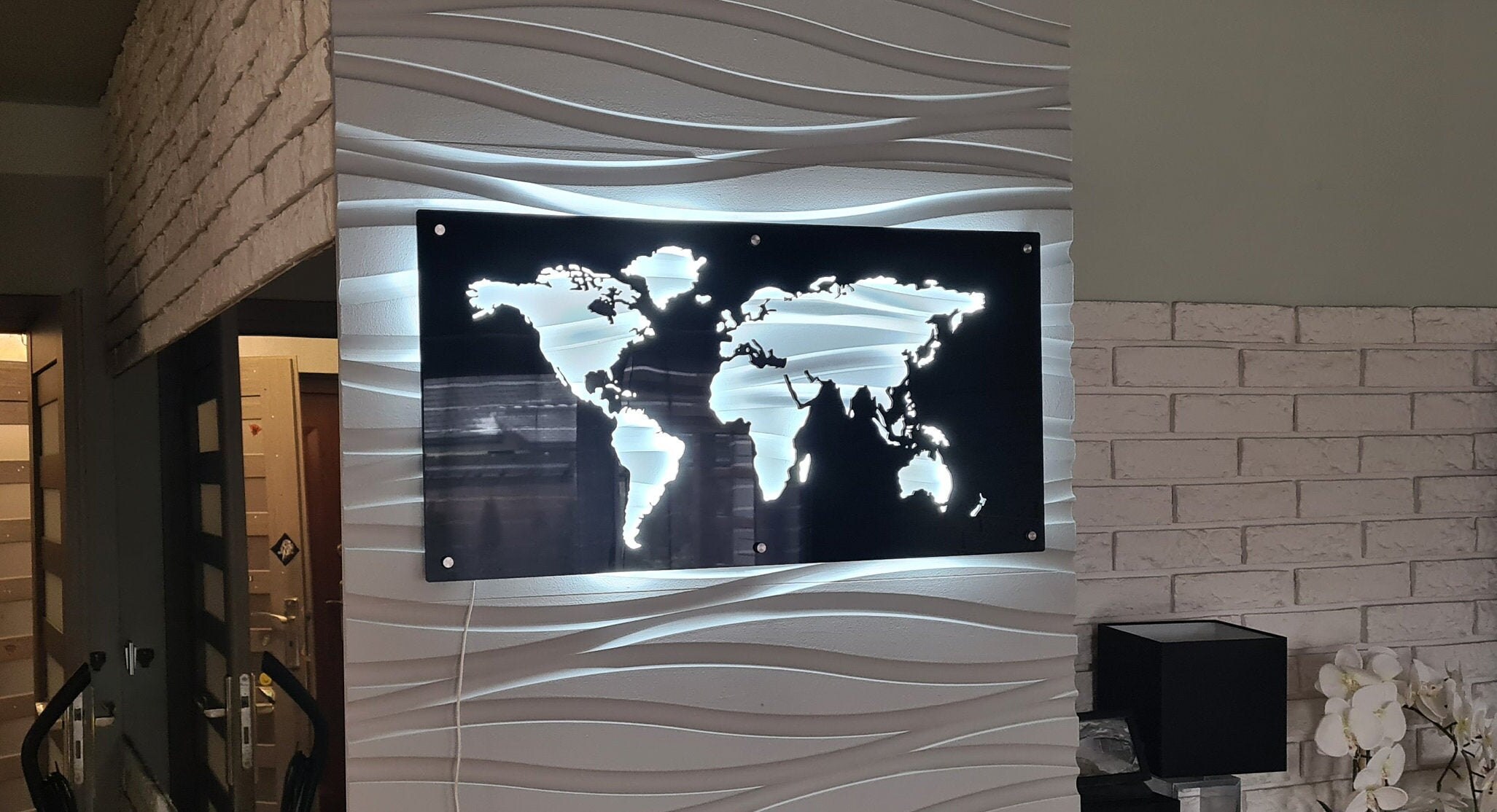 Illuminated 3D World Map LED Gift Idea - Etsy