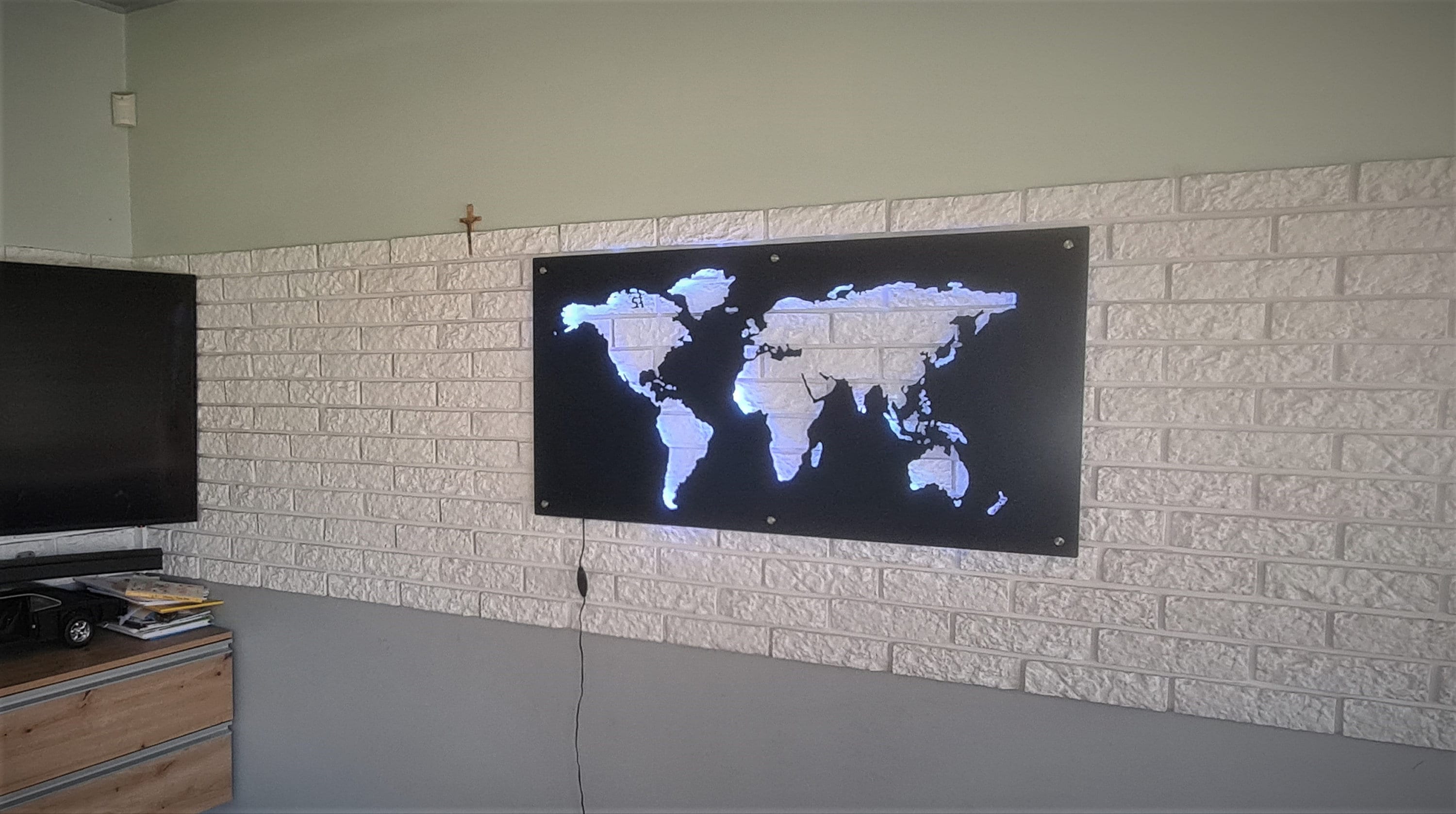 RGB LED Illuminated Map Gift - Etsy