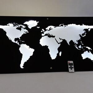 Illuminated 3D World Map LED Gift Idea - Etsy