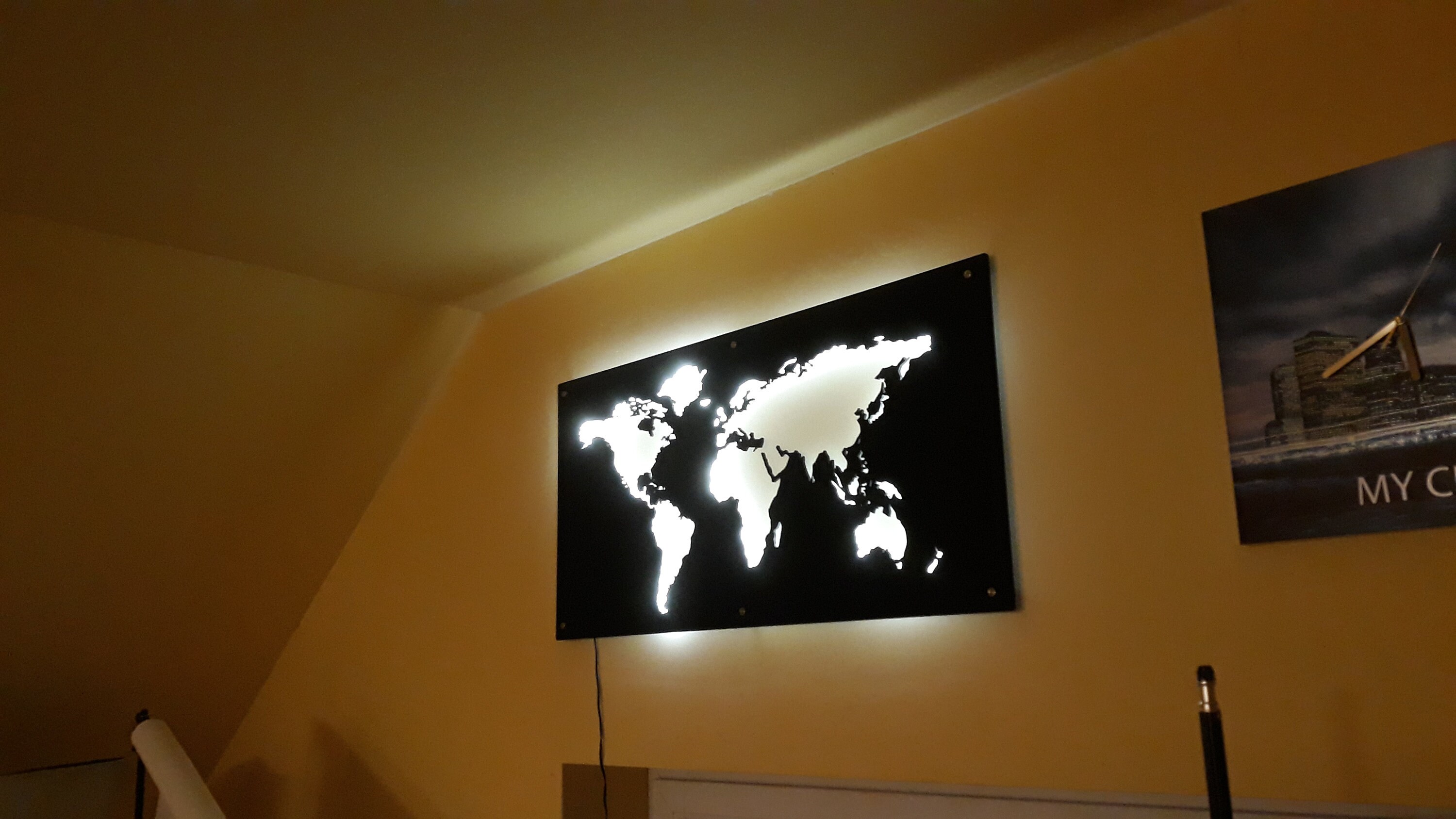 Illuminated 3D World Map LED Gift Idea - Etsy