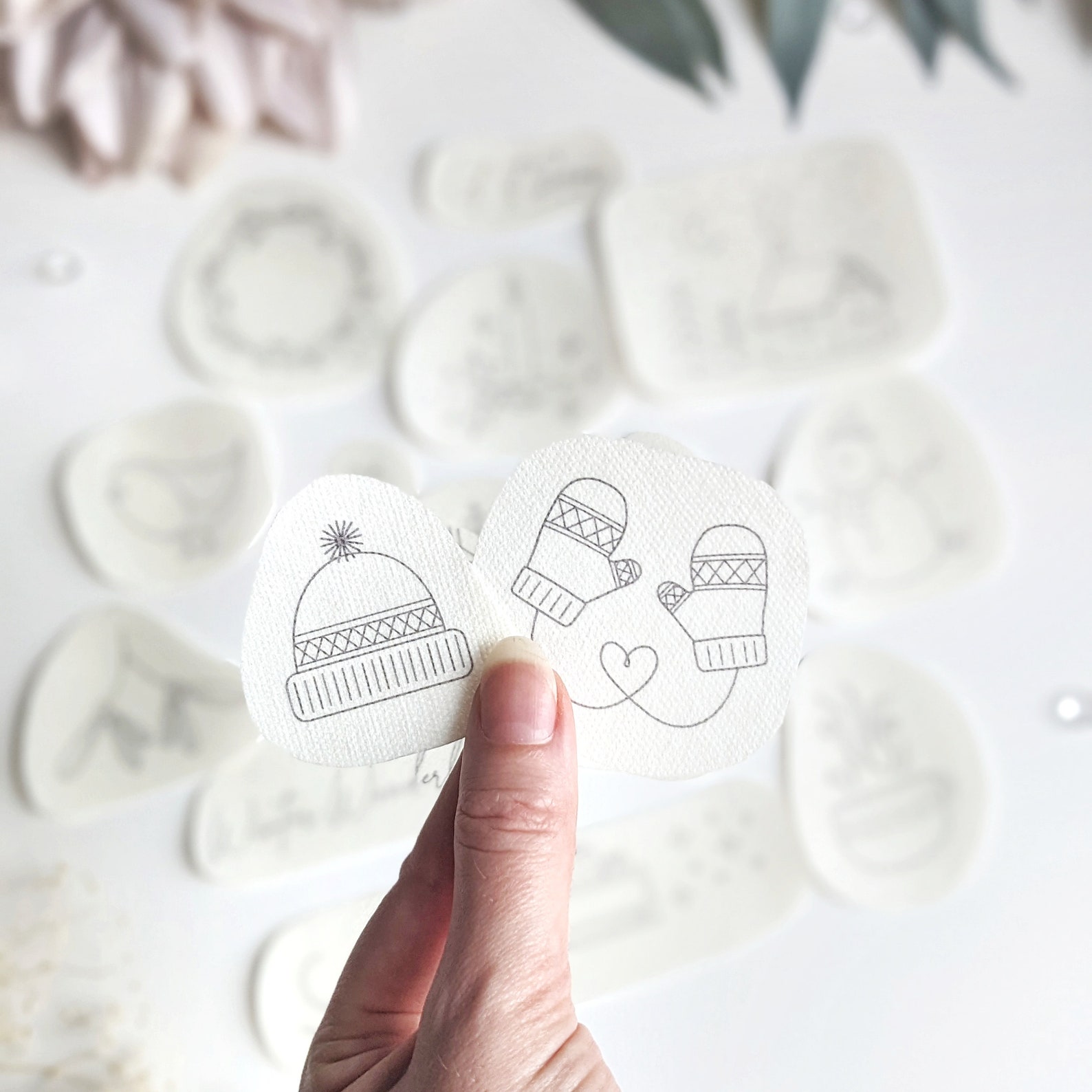 Winter • Stick & Stitch Embroidery Transfer Patches • Water Soluble ...