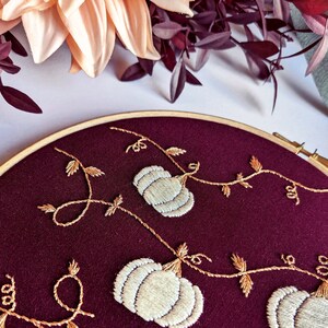Golden Pumpkins Embroidery Pattern: Autumn Harvest DIY (digital PDF ...