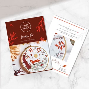 Woodland Fox Embroidery Pattern • Fall Autumn Forest Theme • Digital ...