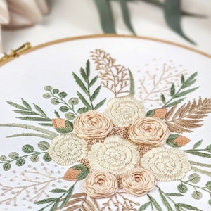 Boho Bouquet Embroidery Kit: Wildflower Floral Design, 8" Hoop - Etsy